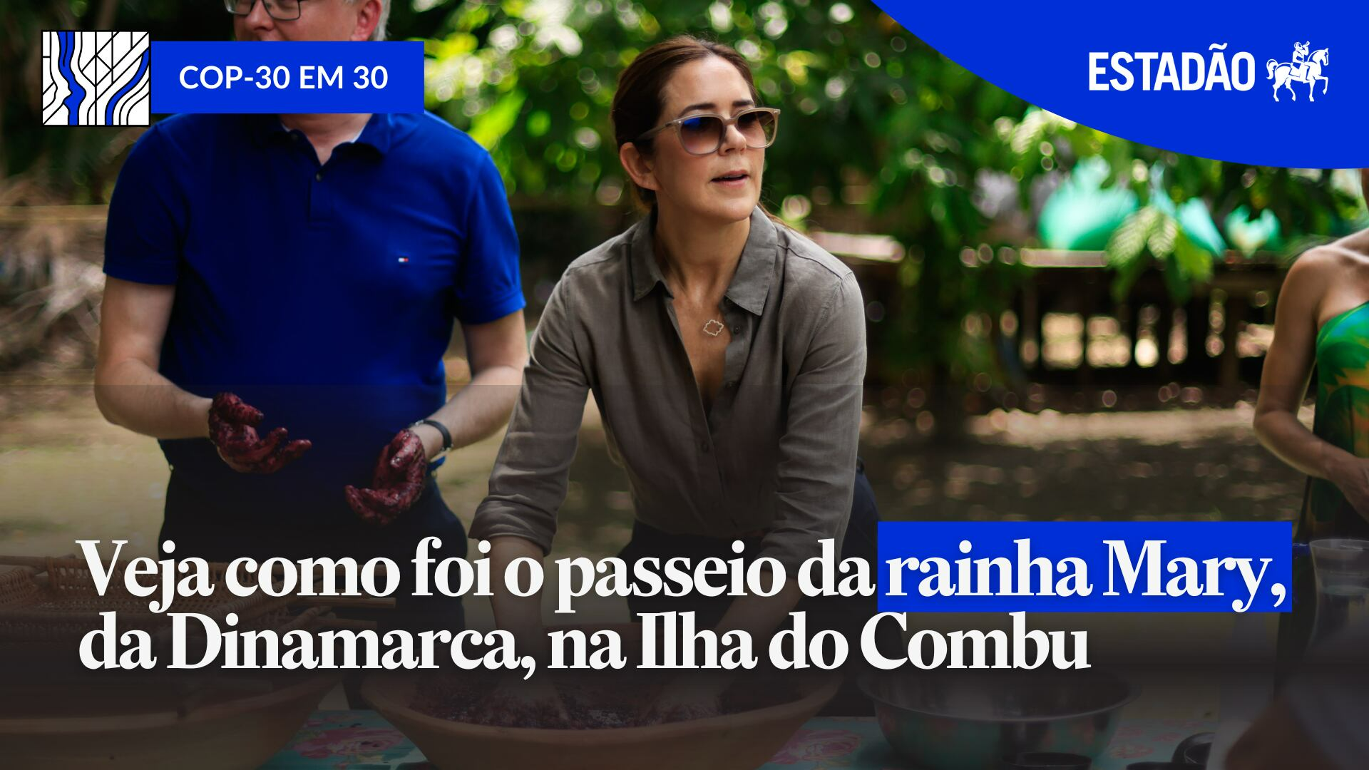 COP-30: Rainha Mary, da Dinamarca, ‘suja’ as mãos no açaí e cheira o ...